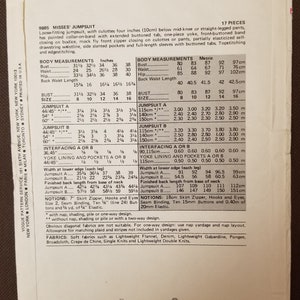 UNCUT Vogue 9885 Sewing Pattern, Size 12, Misses' Jumpsuit - Etsy