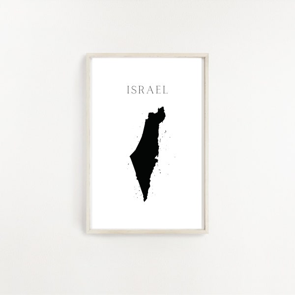 Modern Map of Israel - Etsy