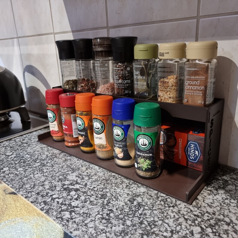Space Saving Spice Rack 2 Levels, Dxf Files for Laser Cutting Only. - Etsy