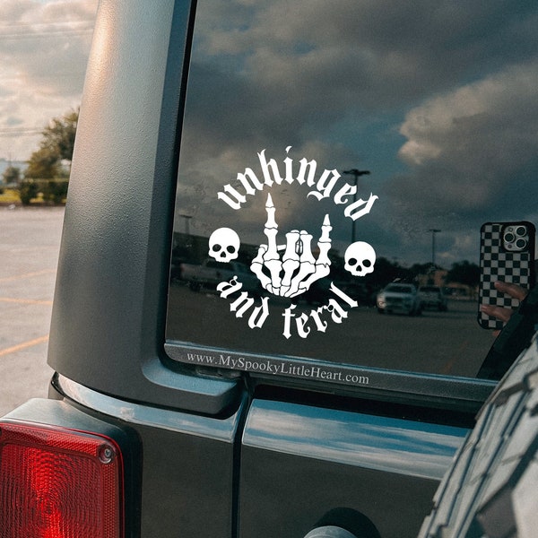 Unhinged and Feral Sticker - Etsy