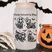 Spooky Season Skeleton Cup, Halloween Glass Cup, Spooky Frosted Glass ...