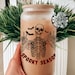 Spooky Season Skeleton Cup, Halloween Glass Cup, Spooky Frosted Glass ...