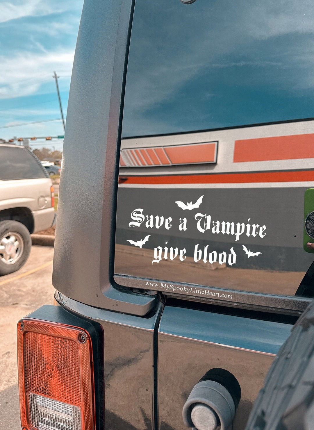 Save A Vampire Give Blood, Car Decal, Dark Humor, Vampire Decal, Vamp ...
