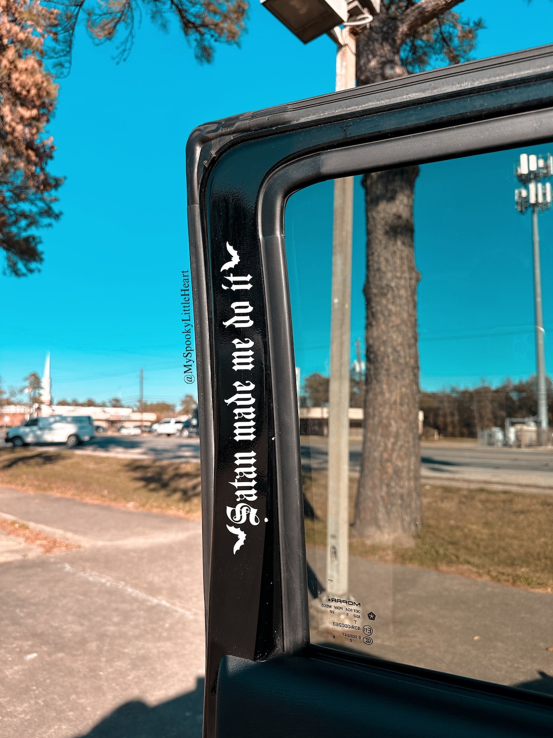 Satan Made Me Do It, Car Decal, Satan Decal, Doorstep Decal, Passenger ...