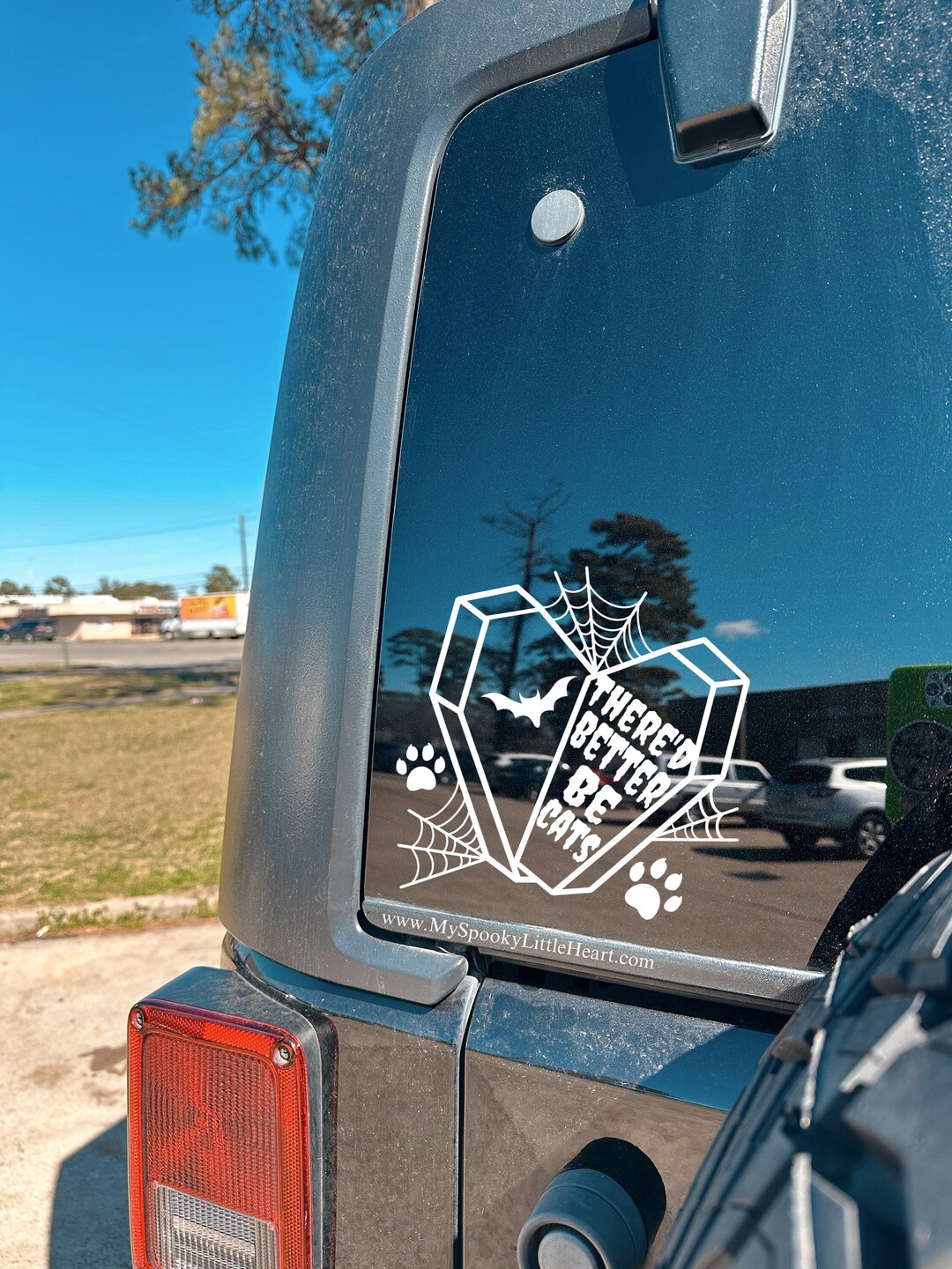 There'd Better Be Cats, Car Decal, Coffin Decal, Spooky Cats Decal ...