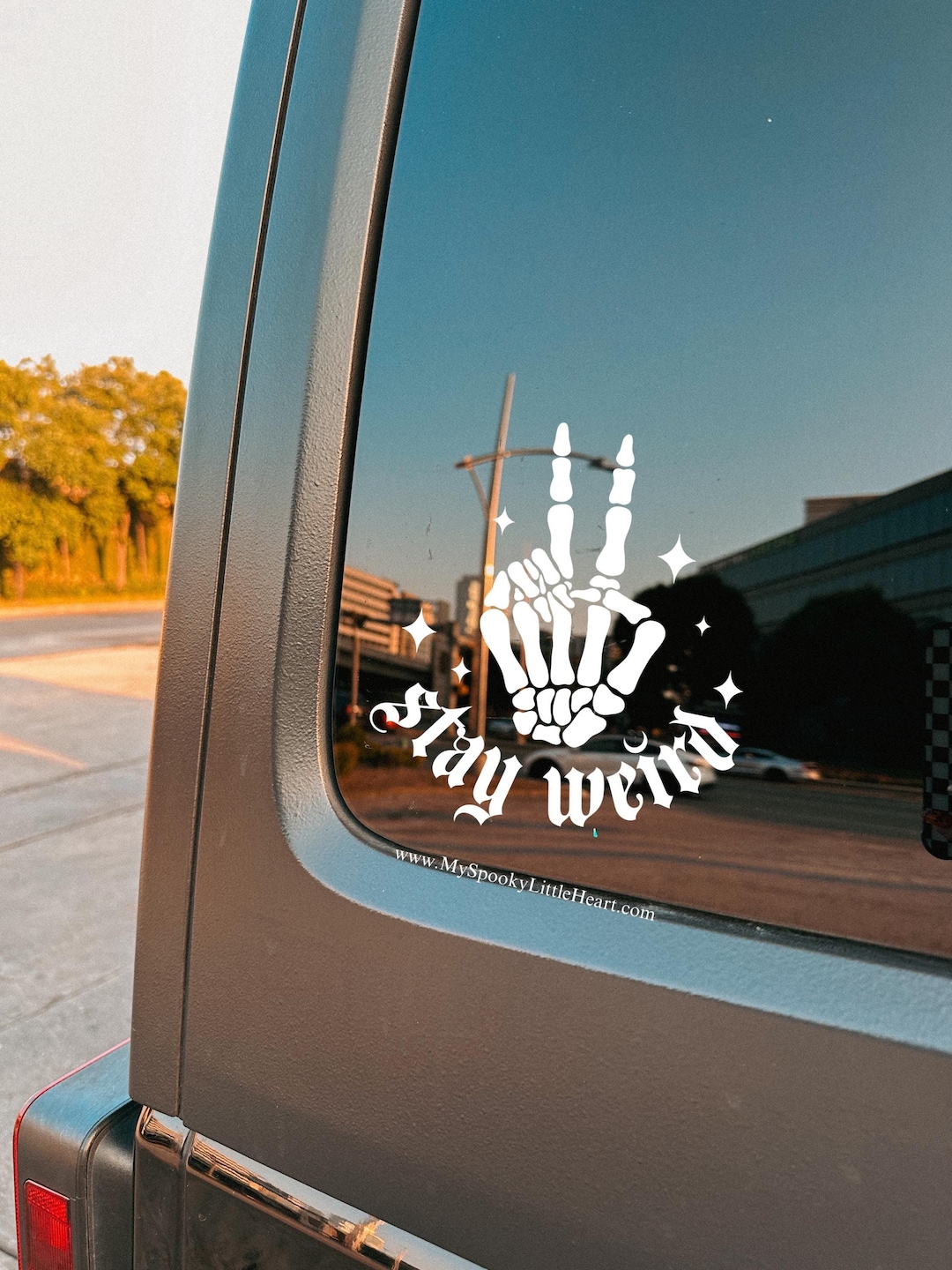 Stay Weird, Car Decal, Skeleton Wave, Keep It Weird, Skeleton Hand ...