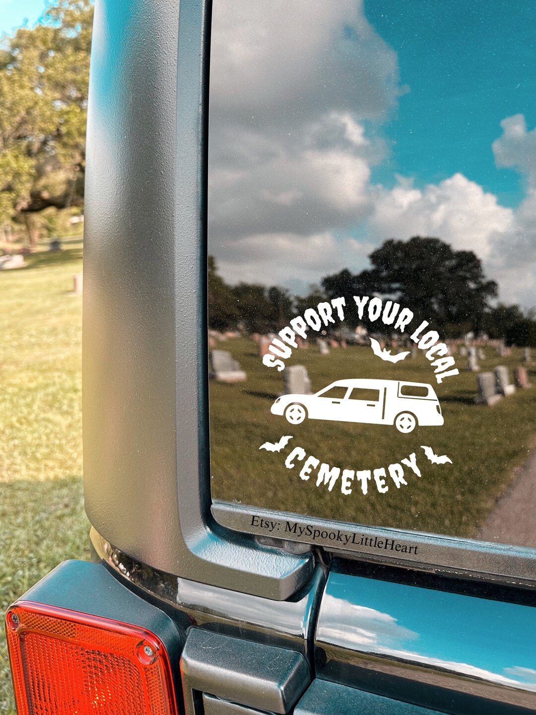 Support Your Local Cemetery, Hearse Decal, Goth Decals, Spooky Decals ...