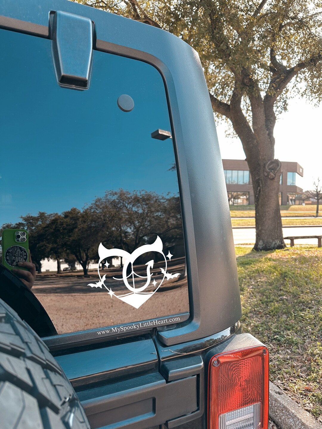 Thick Thighs and Satanic Vibes, Heart Shaped Booty, Car Decal, Gothicc ...