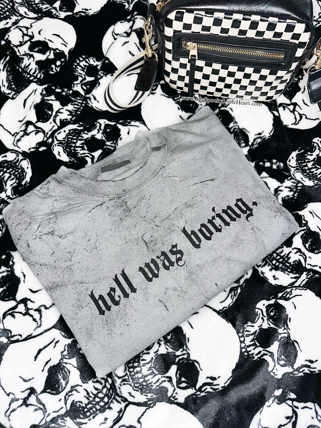 Hell Was Boring Shirt, Spooky Shirt, Goth Tee, Alternative Clothing ...