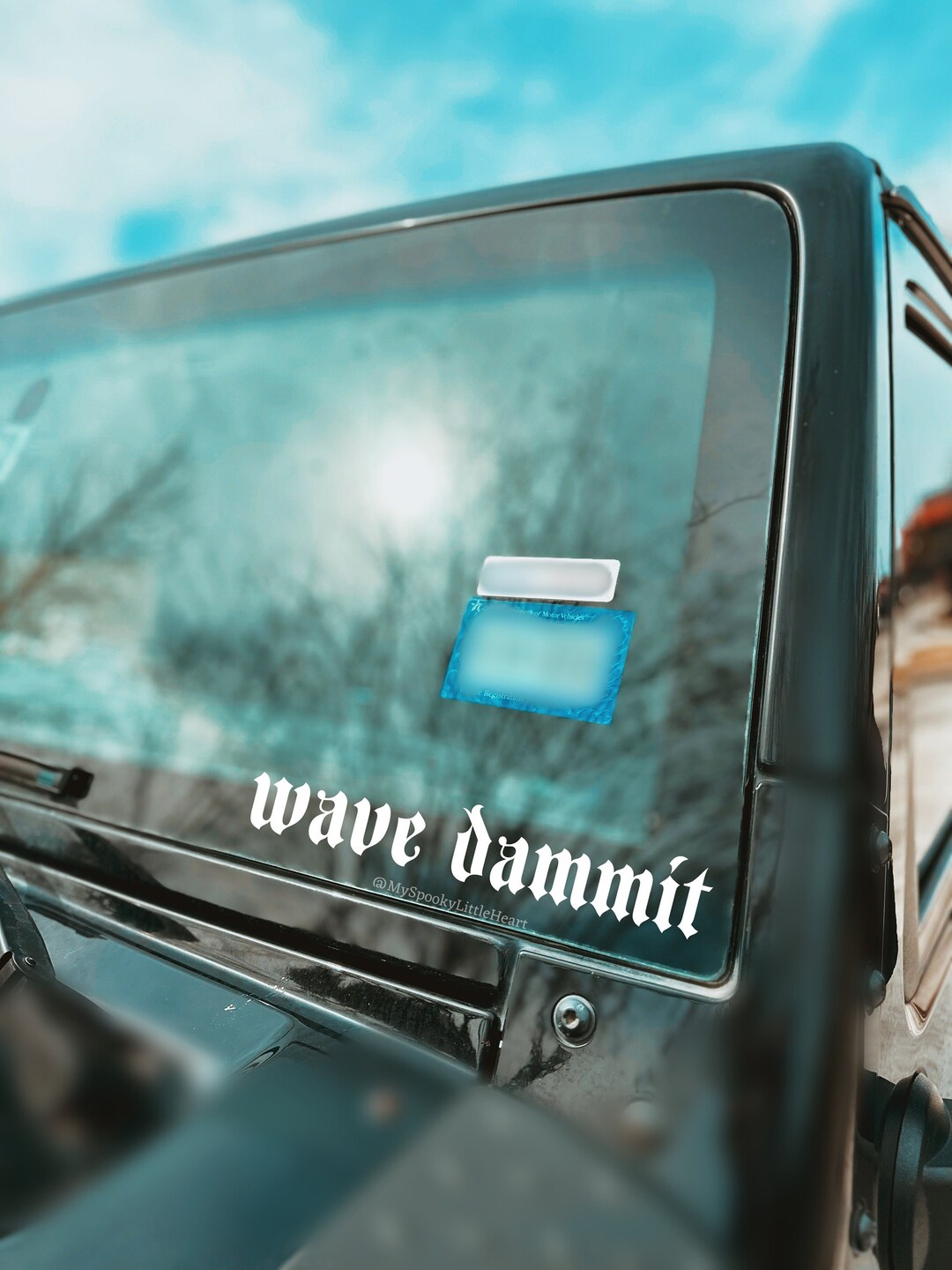 Wave Dammit, Spooky Decals, Windshield Decals, Wave Decal, Goth Decals ...