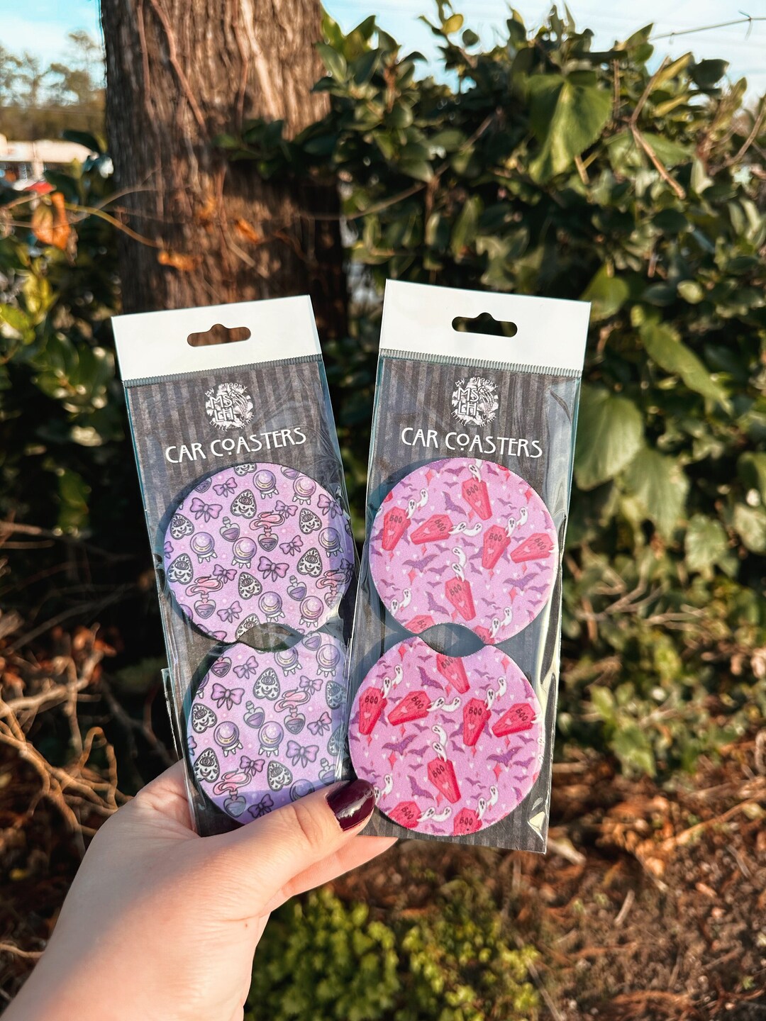 Spooky Car Coasters, Ghosts Car Coasters, Spooky Car Accessories ...