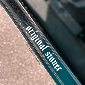 Original Sinner Doorstep Decal, Sinner Decal, Goth Decals, Spooky Car ...