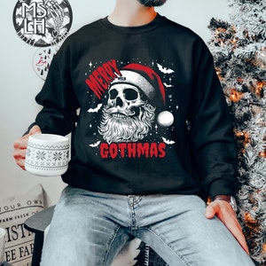 Merry Gothmas Sweathsirt, Spooky Christmas, Creepy Christmas, Goth ...
