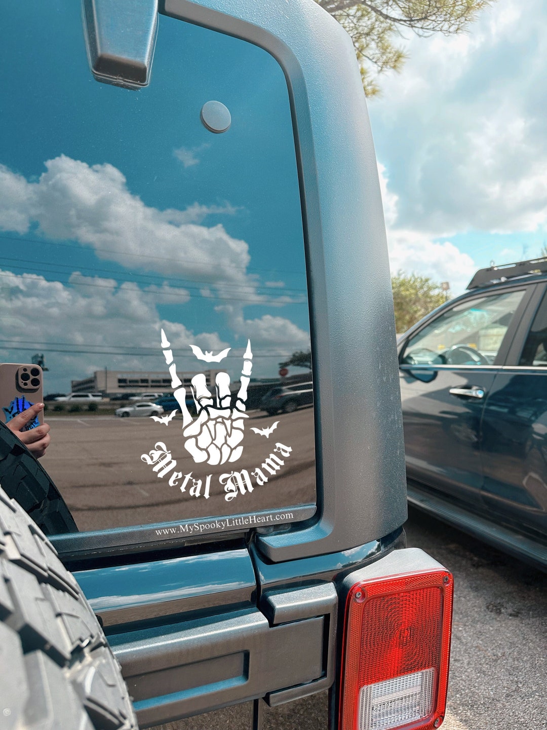 Metal Mama, Elder Emo, Car Decal, Emo Decal, Skeleton Rock Hand Decal ...
