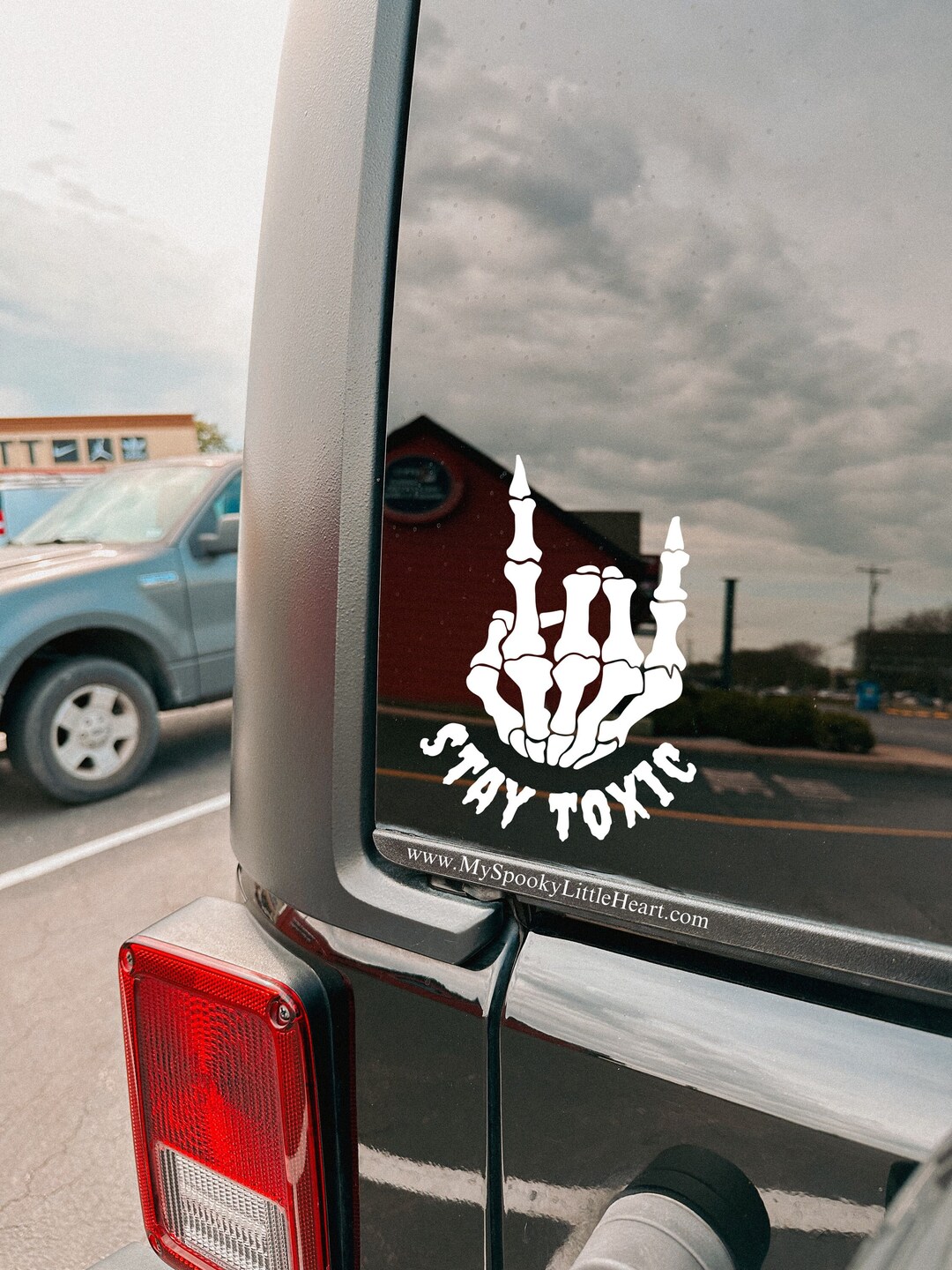 Stay Toxic, Car Decal, Toxic Decal, Skeleton Hand, Rock Hand Skeleton ...