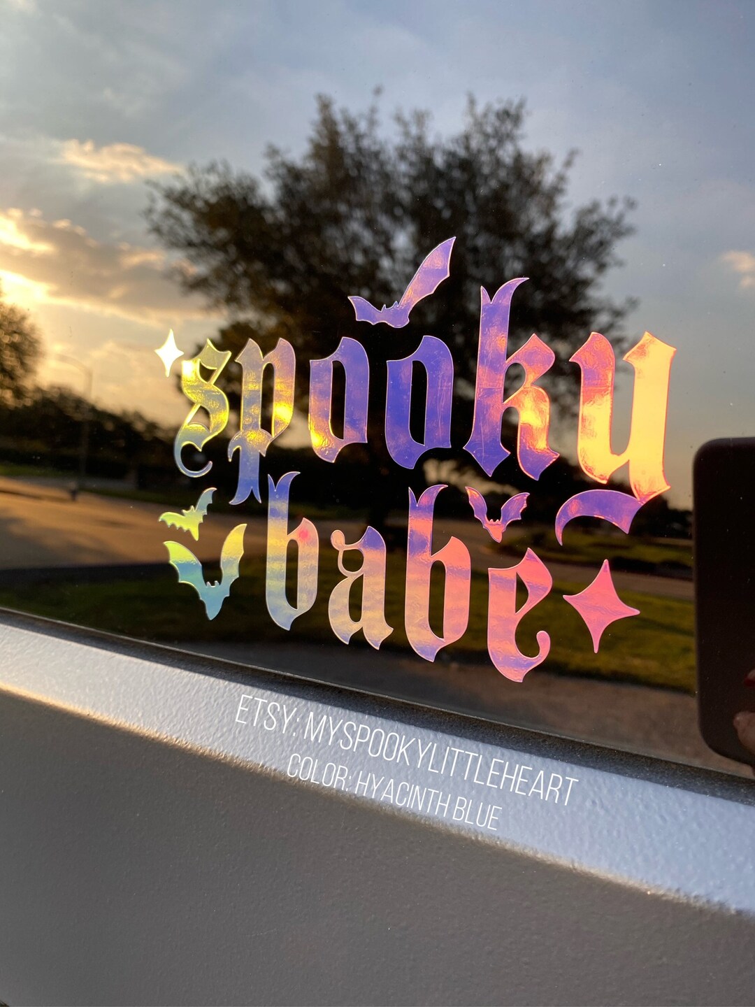 Spooky Bitch , Spooky Babe, Spooky Decal, Car Decal, Bats Decal, Witchy ...