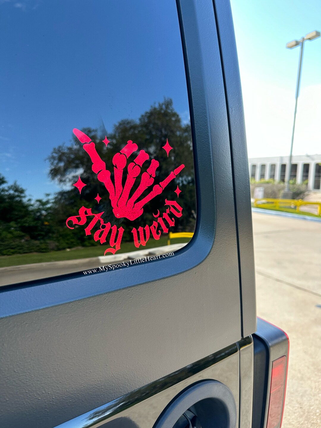 Stay Weird, Shaka Decal, Skeletal Shaka Decal, Goth Decals, Goth Car ...