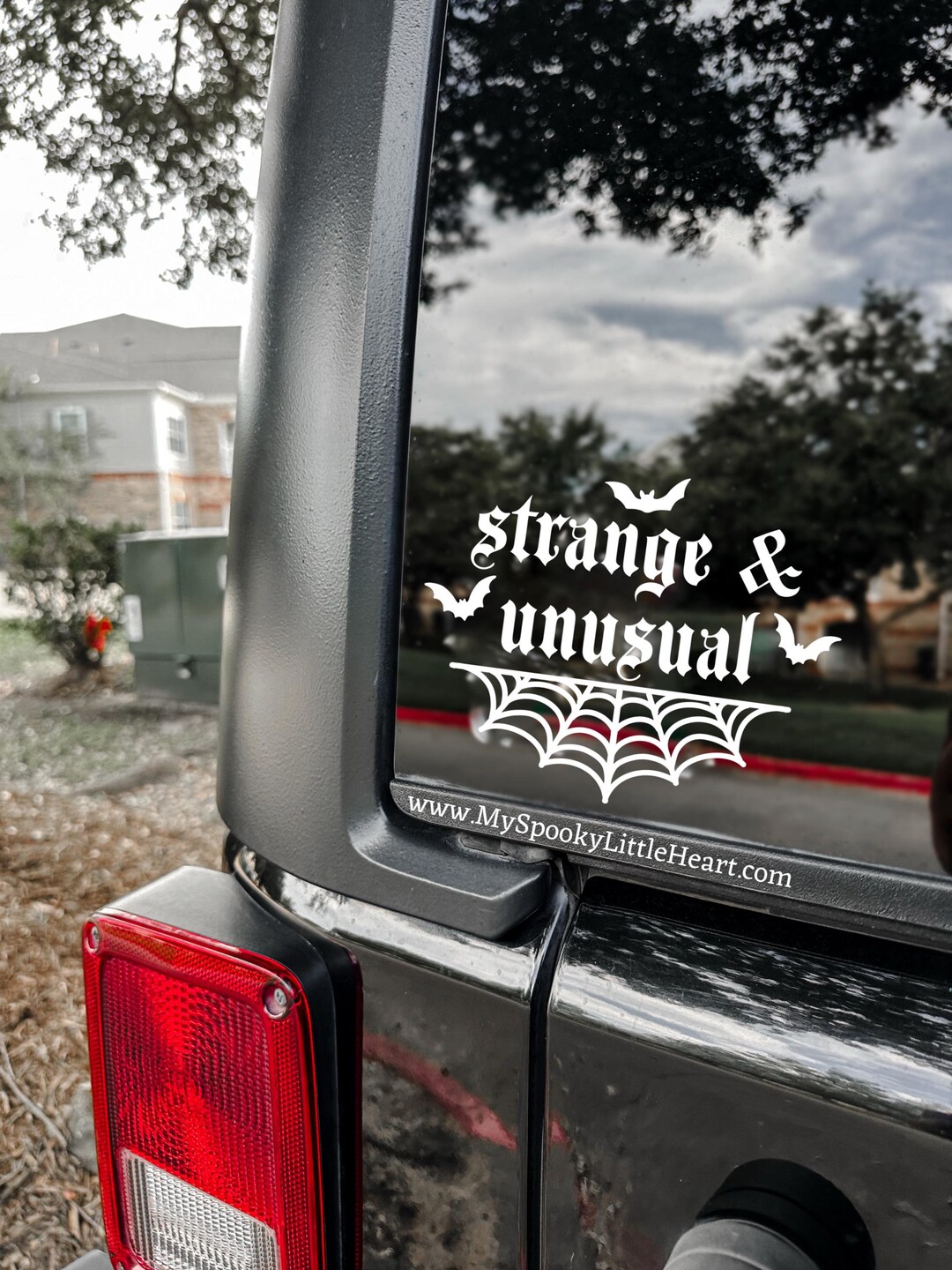 Strange and Unusual, Car Decal, Spooky Car Decal, Goth Car Decal ...