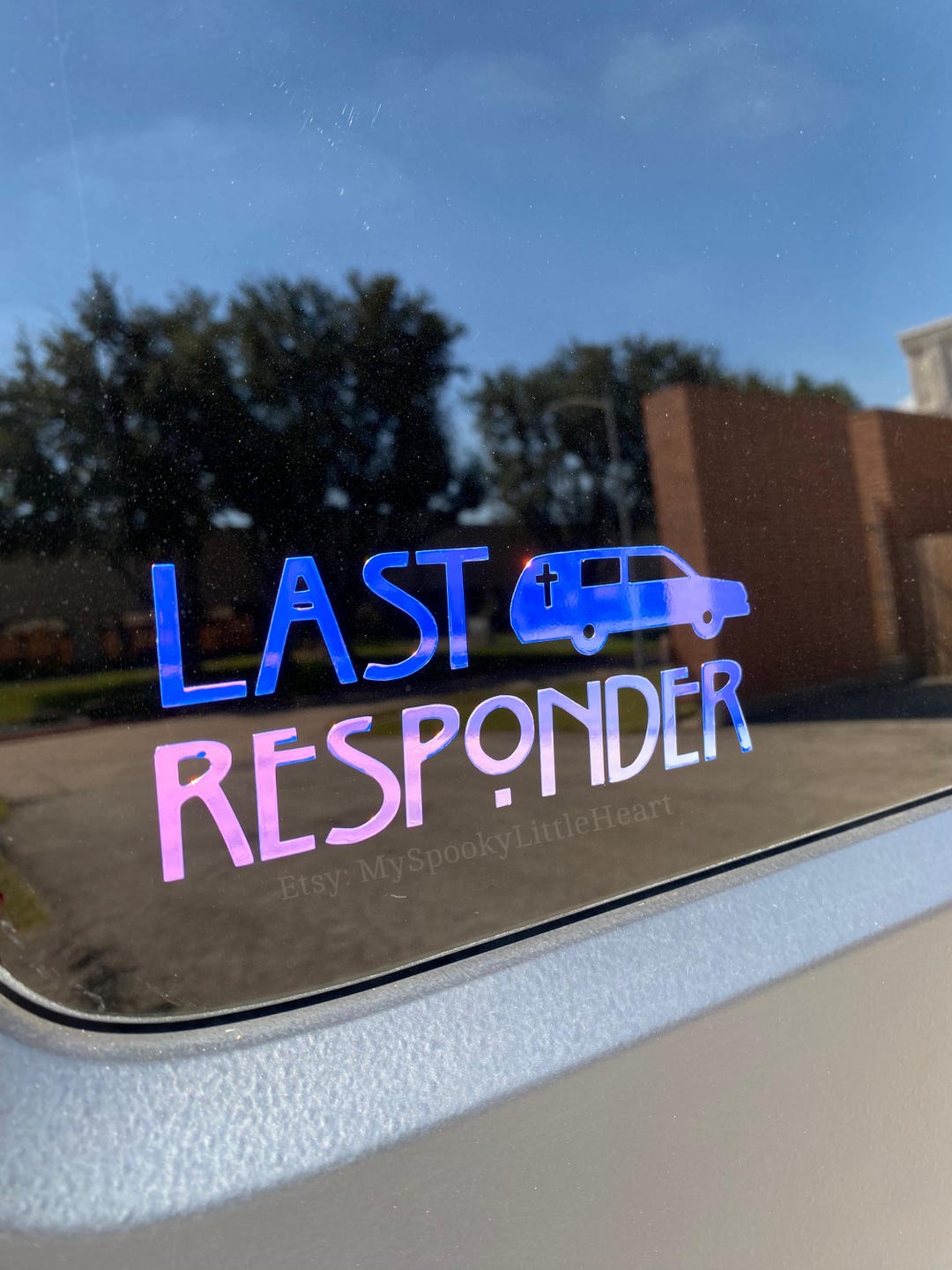Last Responder, Car Decal, Hearse Decal, Spooky Decal, Graveyard Babe ...