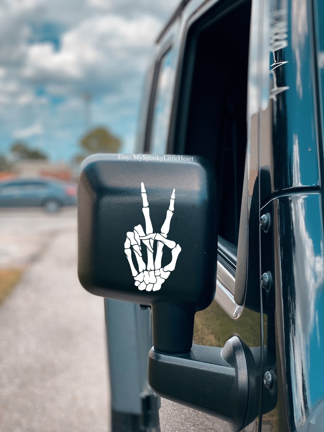 Skeleton Wave, Side Mirror Decal, Wave Dammit, Skeleton Peace Hand ...