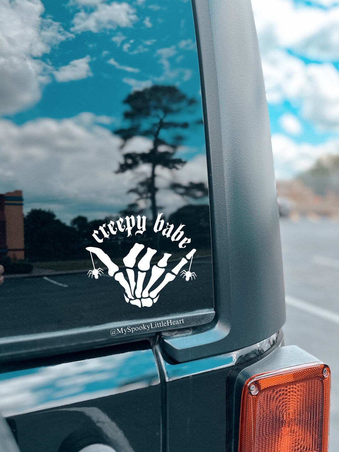 Creepy Babe Skeleton Hand Spider Decal Spooky Decals Car - Etsy