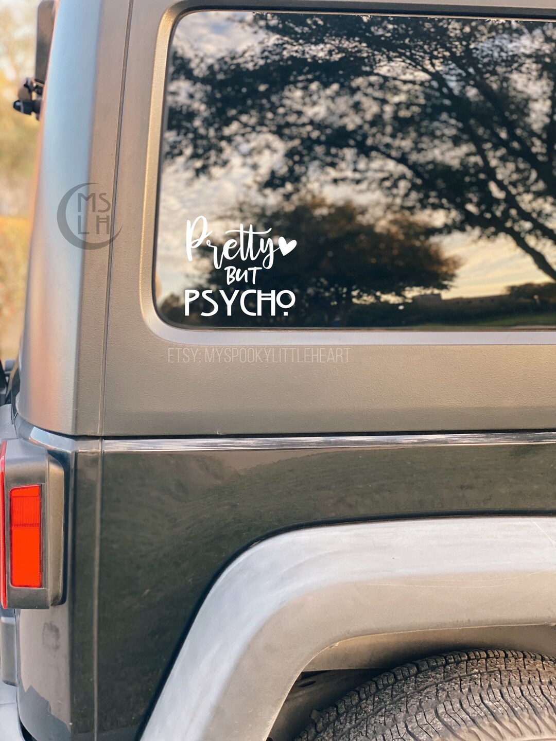 Pretty but Psycho, Creepy but Cute, Spooky Decals, Spooky Car Accents ...