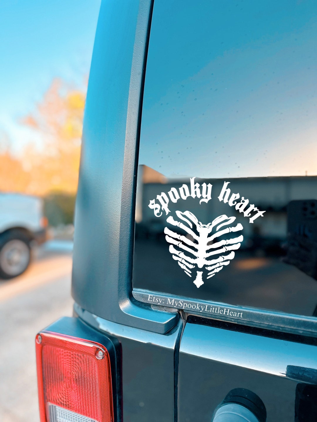 Spooky Heart, Spooky Decals, Goth Decals, Rib Cage Heart Decal, Goth ...