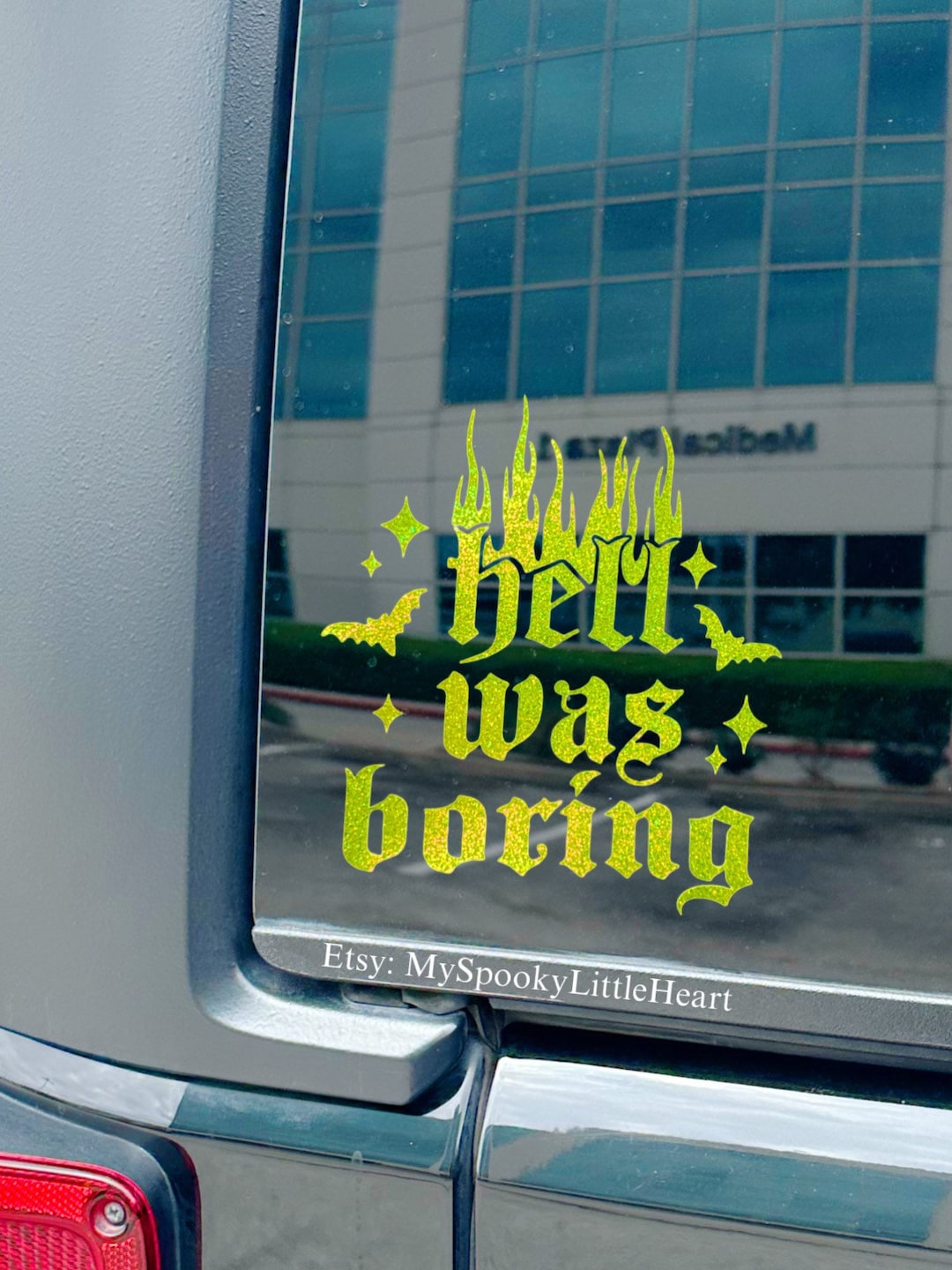 Hell Was Boring, Cute as Hell, Baphomet Decal, Bats Decal, Spooky ...