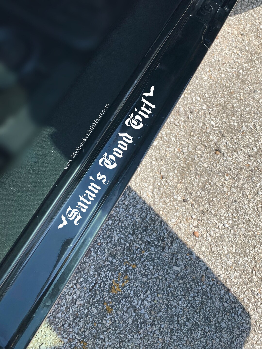 Satan's Good Girl, Car Decal, Satans Main Bitch Decal, Bats Decal ...