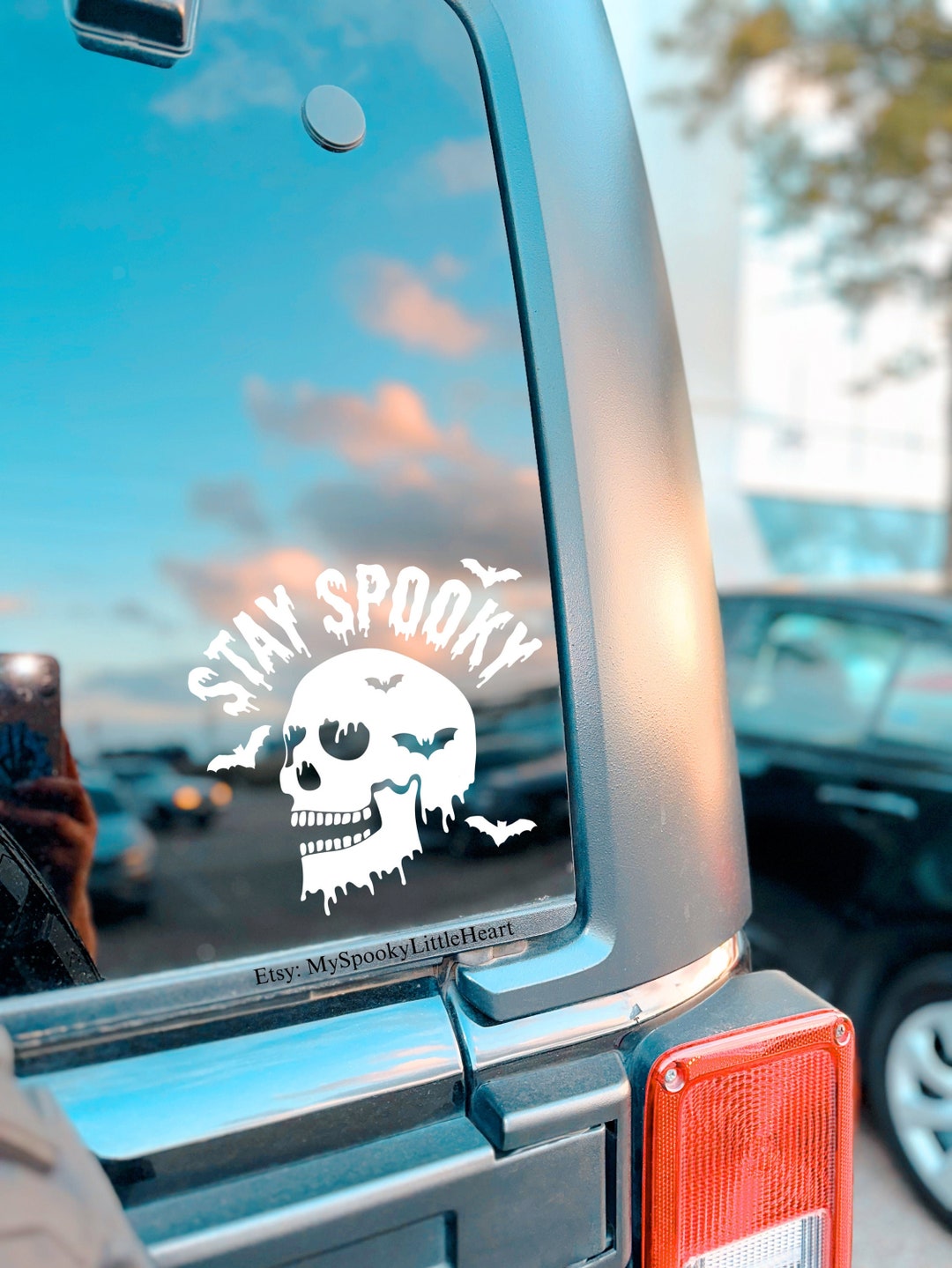 Stay Spooky, Spooky Decals, Goth Decals, Car Decal, Skull Drip Decal ...