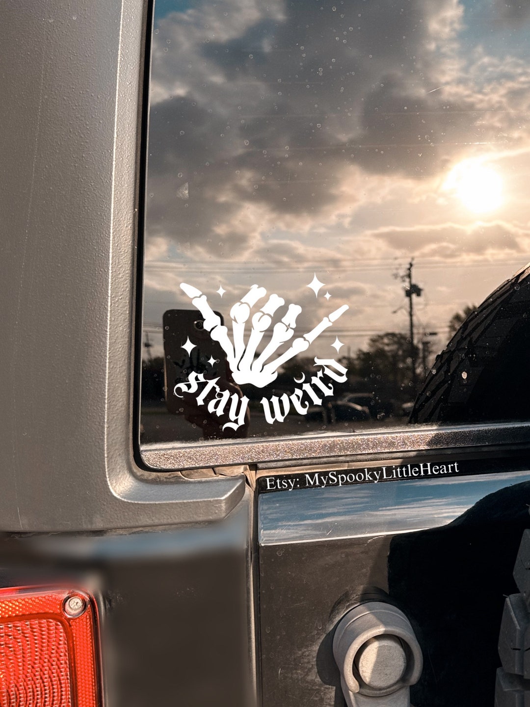 Stay Weird, Shaka Decal, Skeletal Shaka Decal, Goth Decals, Goth Car ...