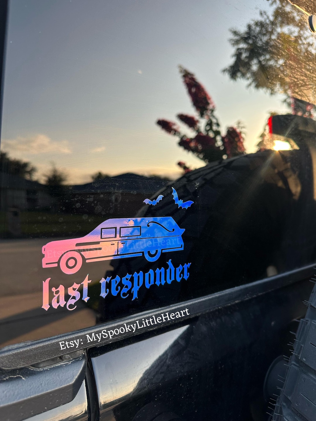 Last Responder, Bats and Hearse Decal, Dead Inside, Goth Decals, Goth ...