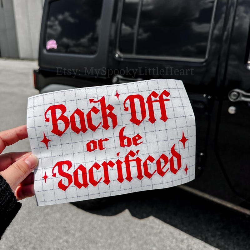 Back off Decals for Cars - Etsy