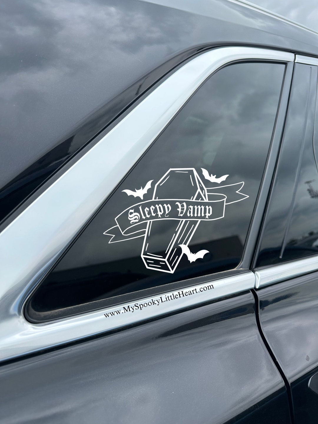 Sleepy Vamp, Car Decal, Coffin Decal, Bats Decal, Vampire Decal, Goth ...