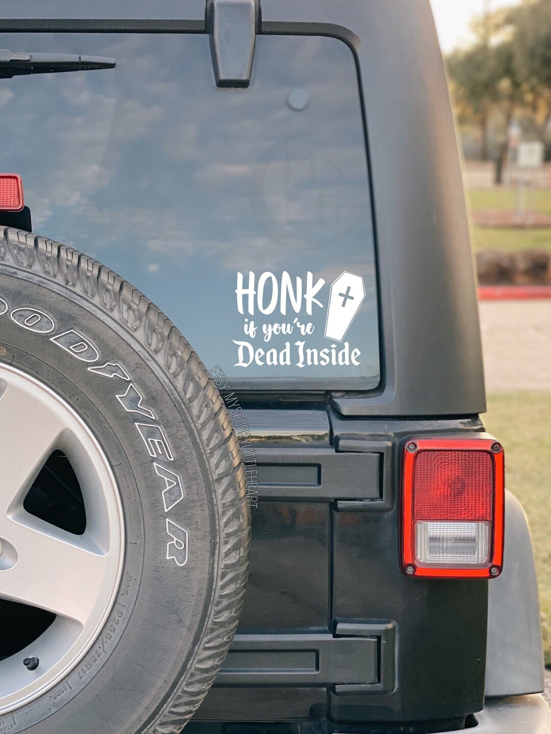 Honk If You’re Dead Inside Decal Goth Bumper Decal, Goth Decals ...