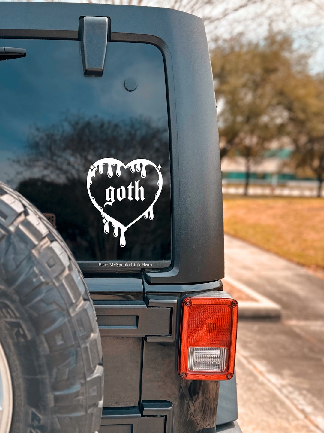 Driven by a Goth Girl, Car Decal, Spooky Decals, Goth Decals, Goth Car ...