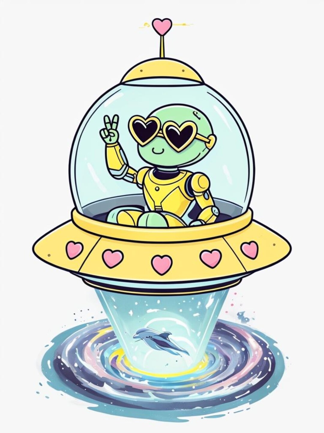 Alien Abduction Sticker - Etsy