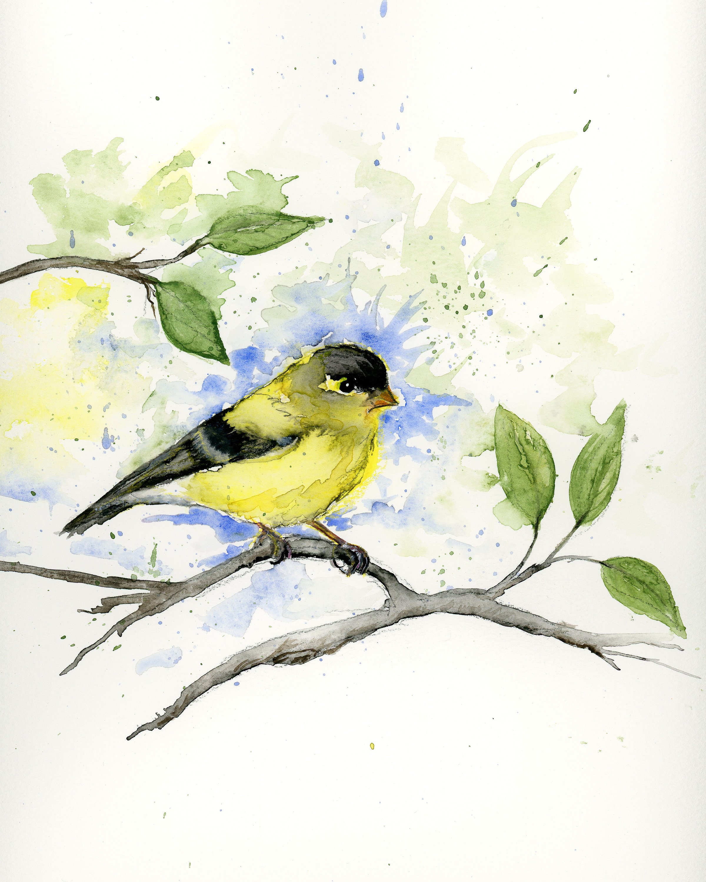 Paintings Of Birds In Trees