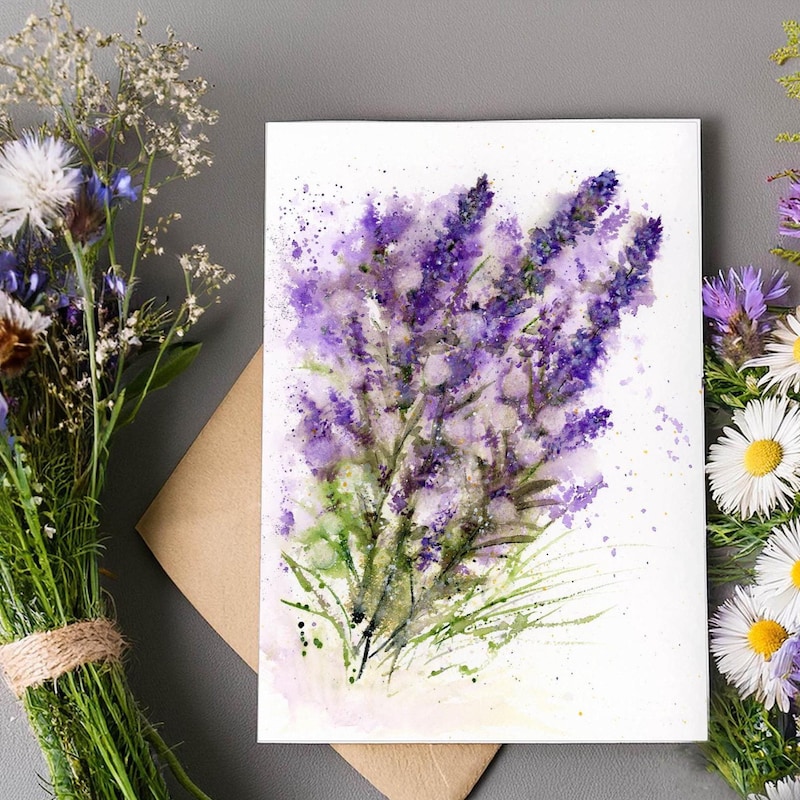 Allium Flower Greeting Card - Etsy