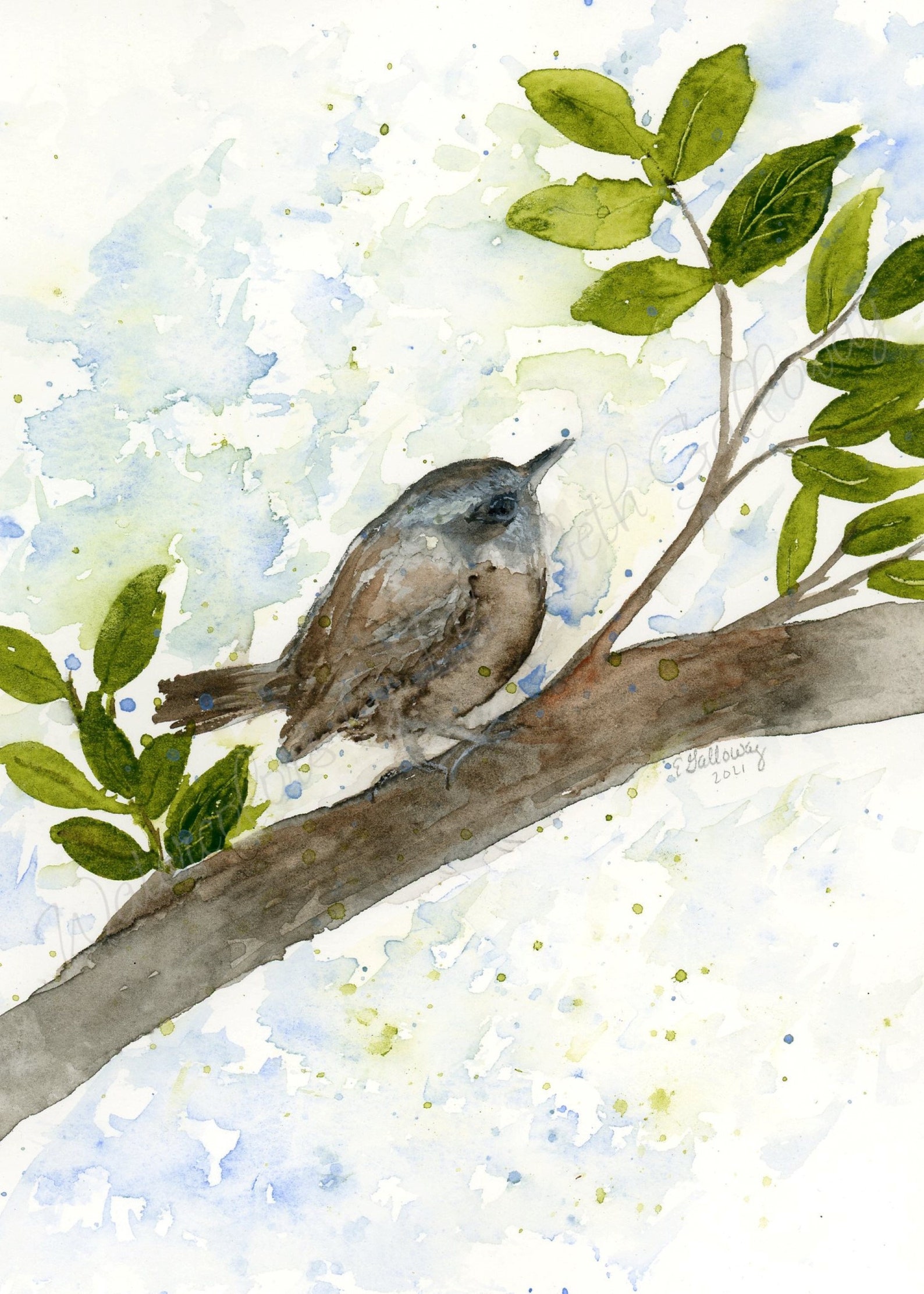 Bird Watercolor Painting, Bird Watercolor Print, Wall Art, Nature Print ...