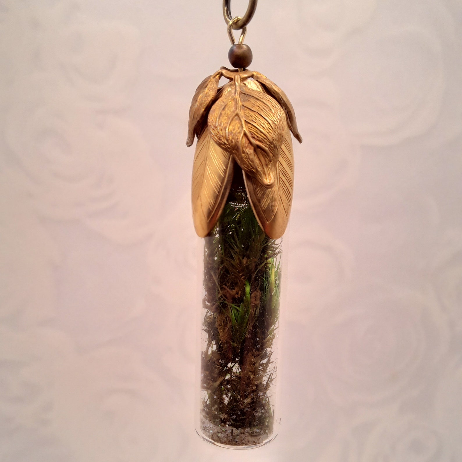 Moss Nature Necklace Made With Real Moss and sprinkled with | Etsy