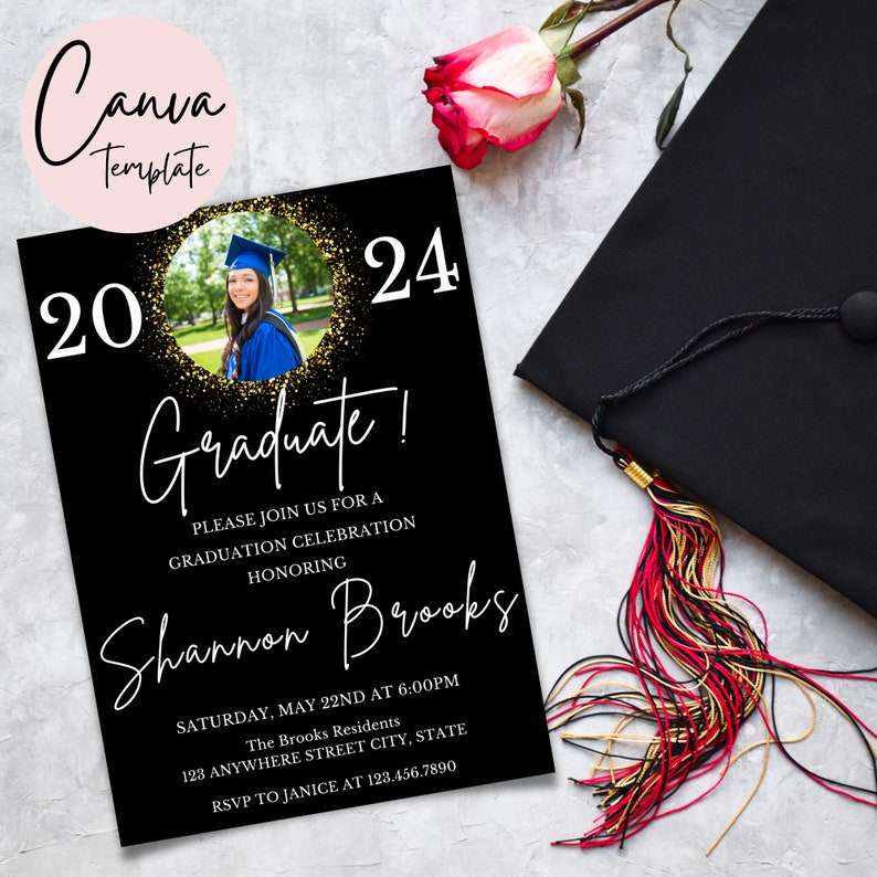 Graduation Invitation Template Graduation Announcement Graduation Party ...
