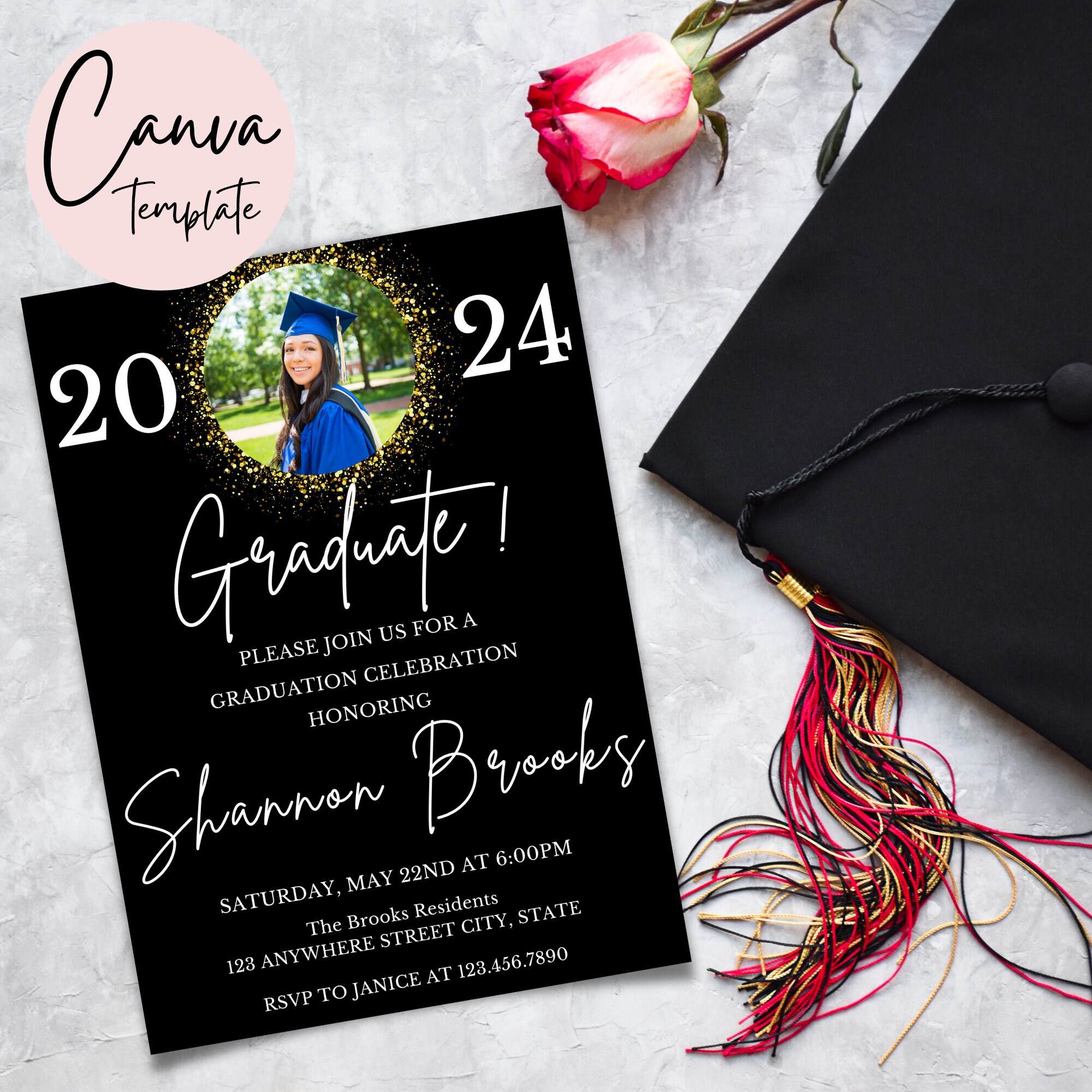 Graduation Invitation Template Graduation Announcement Graduation Party ...