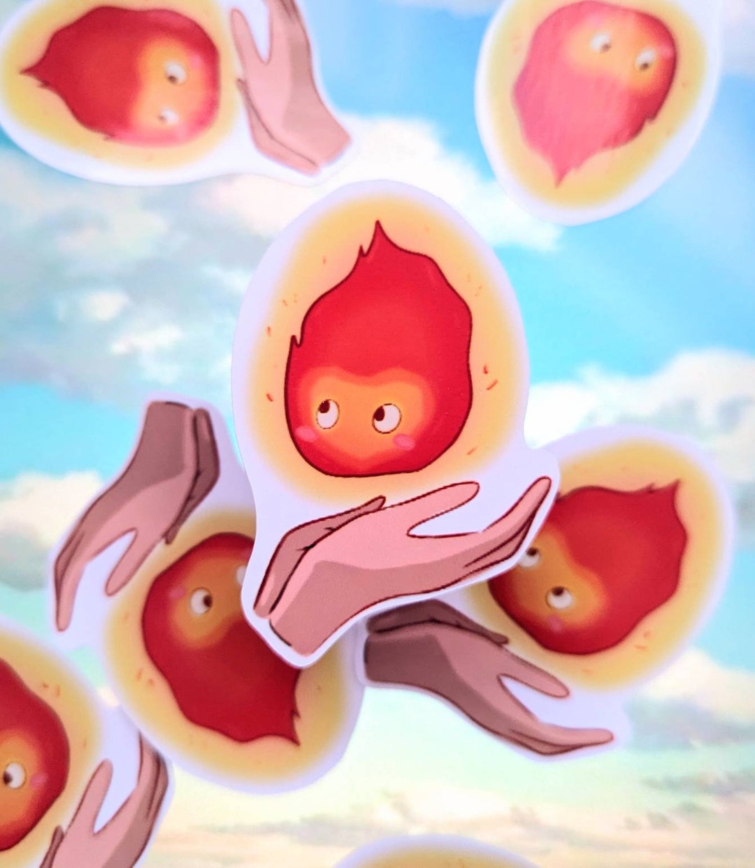 Calcifer Sticker Ll Studio Ghibli Stickers - Etsy