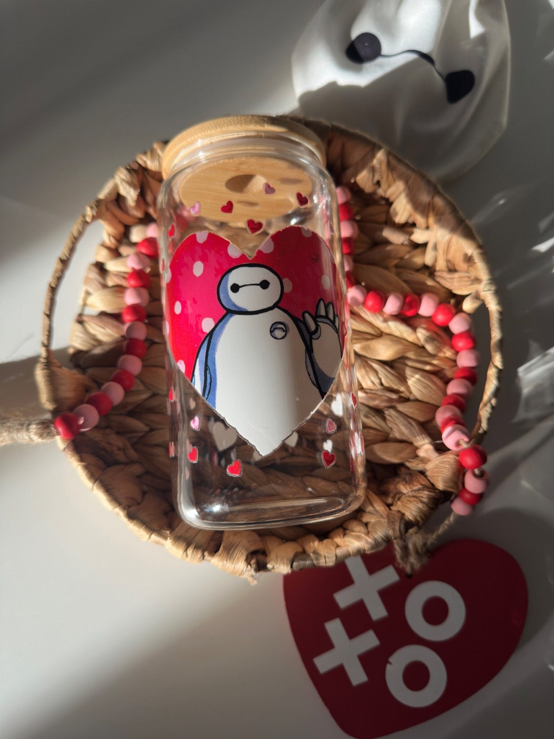 Big Hero Glass Can| Baymax Glass Can | Valentines Cup | Big Hero | Cute ...