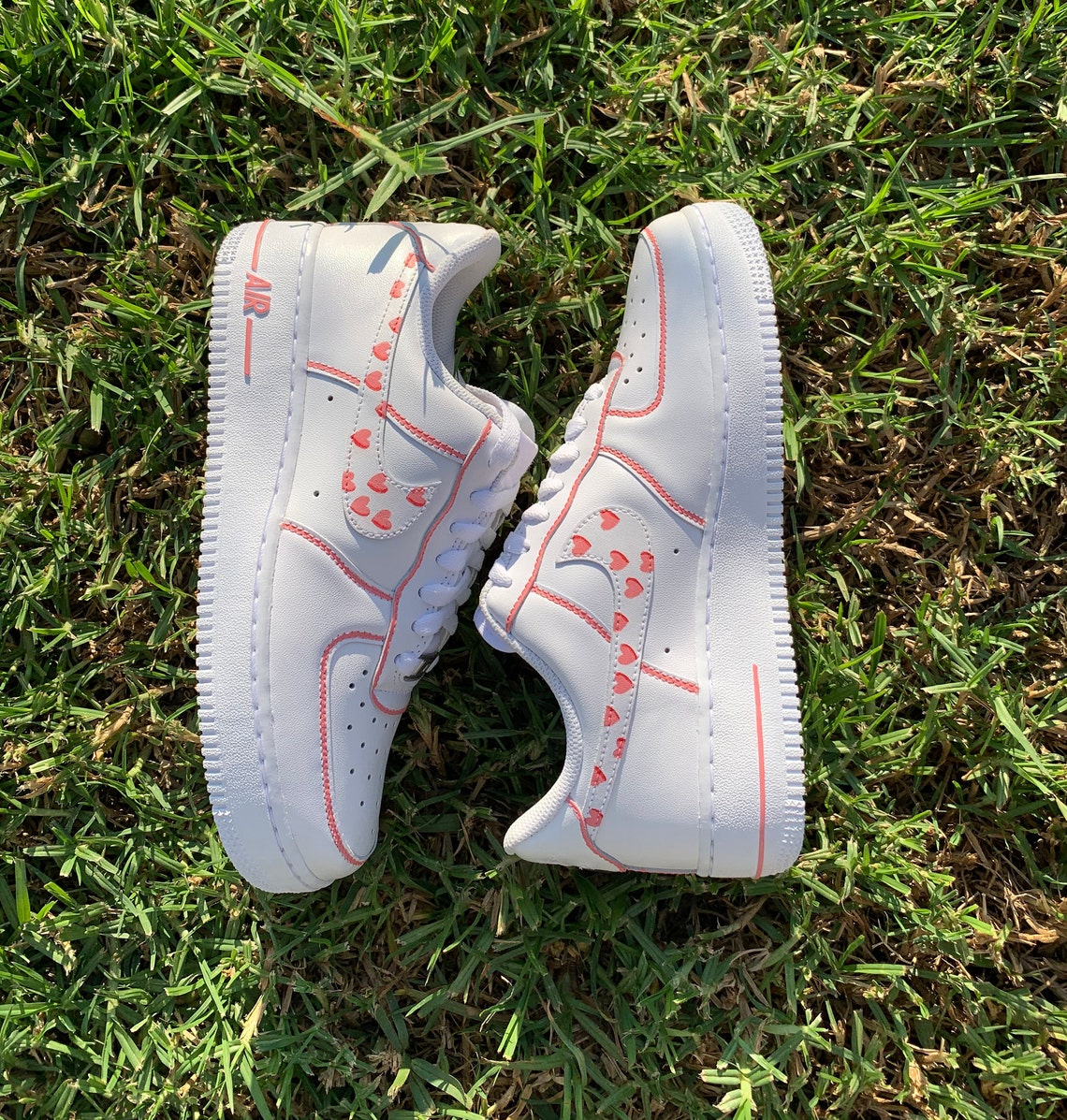 Sweet Pink Hearts Air Force 1s Air Force 1 Custom - Etsy