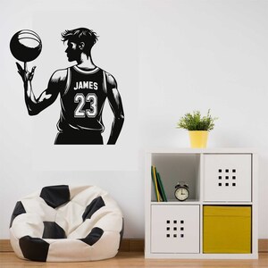 Personalized Custom Men's Boy's Basketball Player Wall Decal - Choose ...