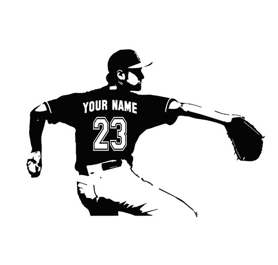 Left Handed Baseball Batter Silhouette