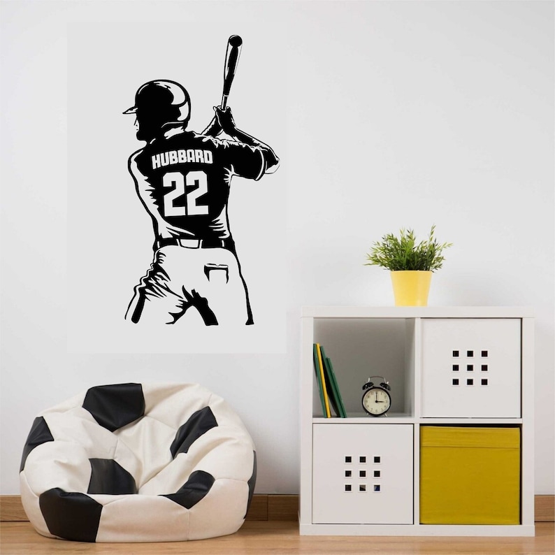 Personalized Custom Baseball Player Wall Decal - Right Handed- Choose ...