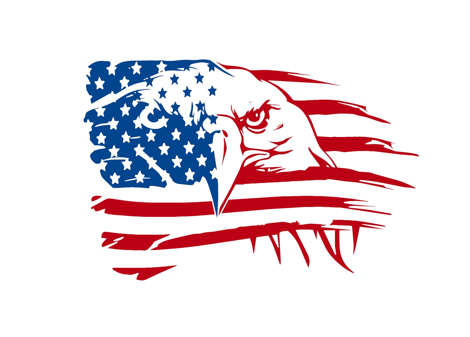 Distressed American Flag Bald Eagle Red and Blue Patriotic - Etsy
